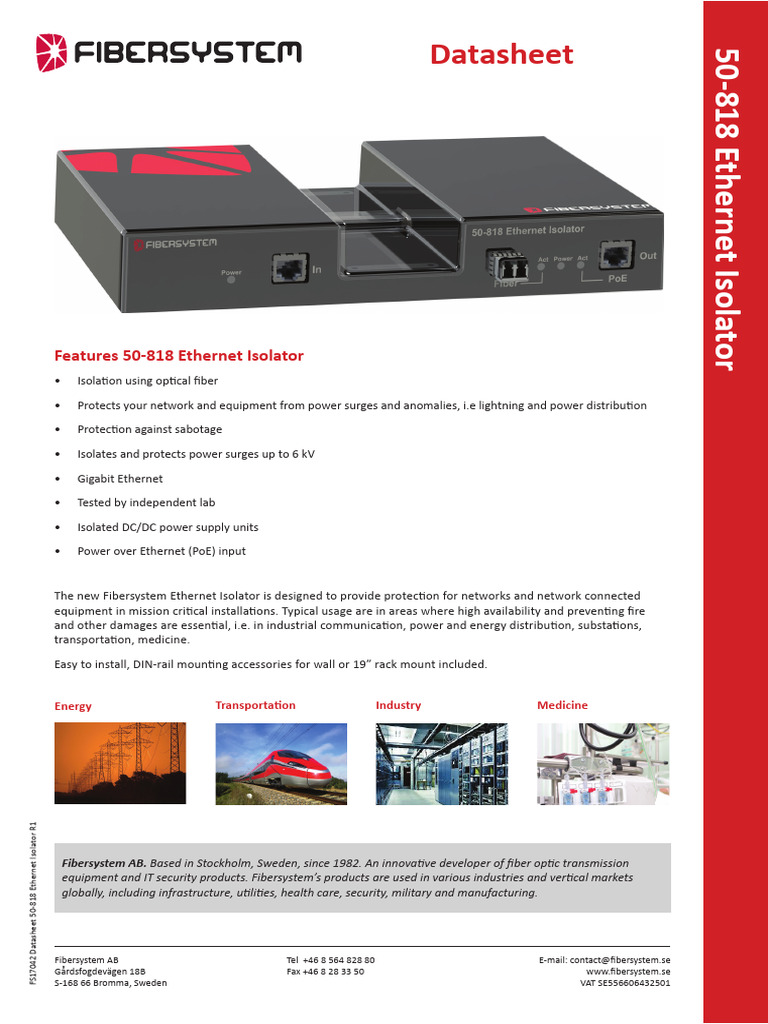 Ethernet Isolator 50 818 | Download Free PDF | Ethernet | Computer Science