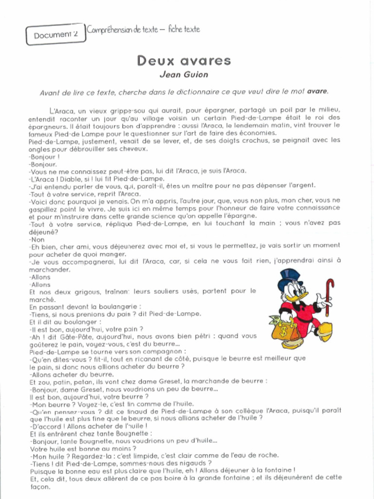 2 Avares - Texte + Quest | PDF