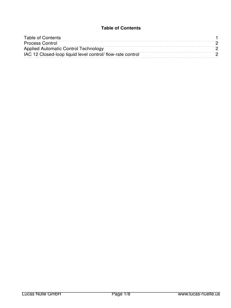 Applied Automatic Control Technology | PDF