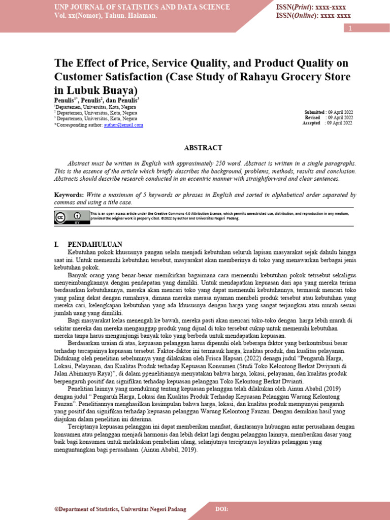 Template Jurnal Statistika UNP Edit3 | PDF