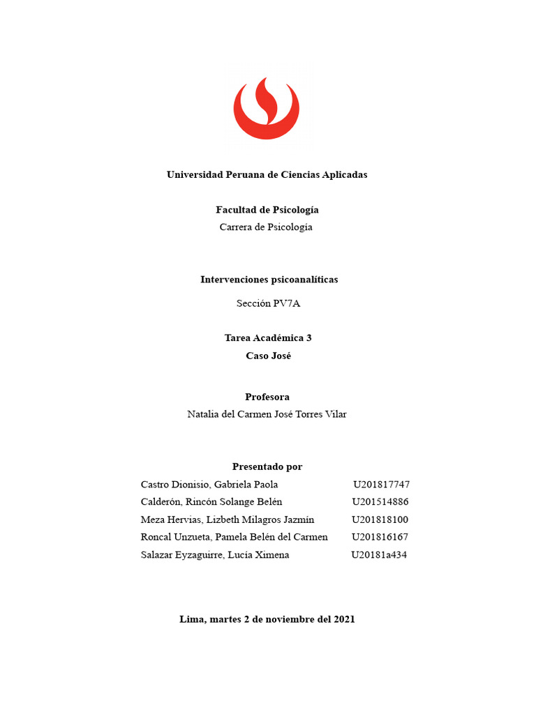 Ta3 Interv. Psicoanaliticas Pv7a Grupo 3 | PDF