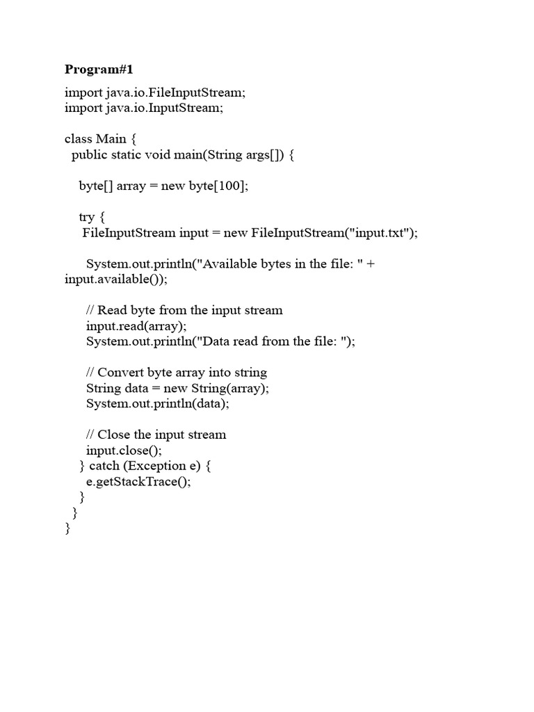 Java IO Basics Example | Download Free PDF | String (Computer Science) | Software Engineering