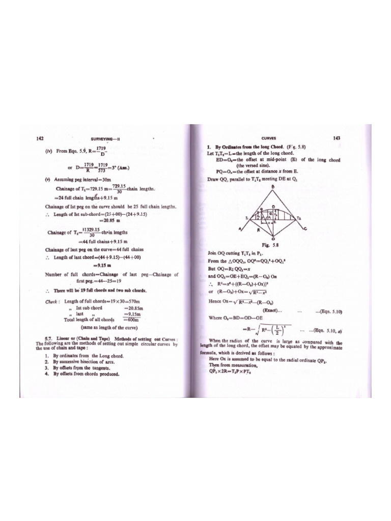 Linear Method of Setting Out Curves | PDF