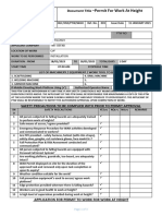Height Work Permit Guidelines | PDF | Scaffolding | Safety