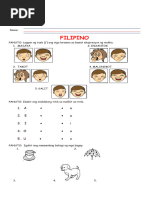 First Grading Exam Kinder | PDF | Learning | Behavior Modification