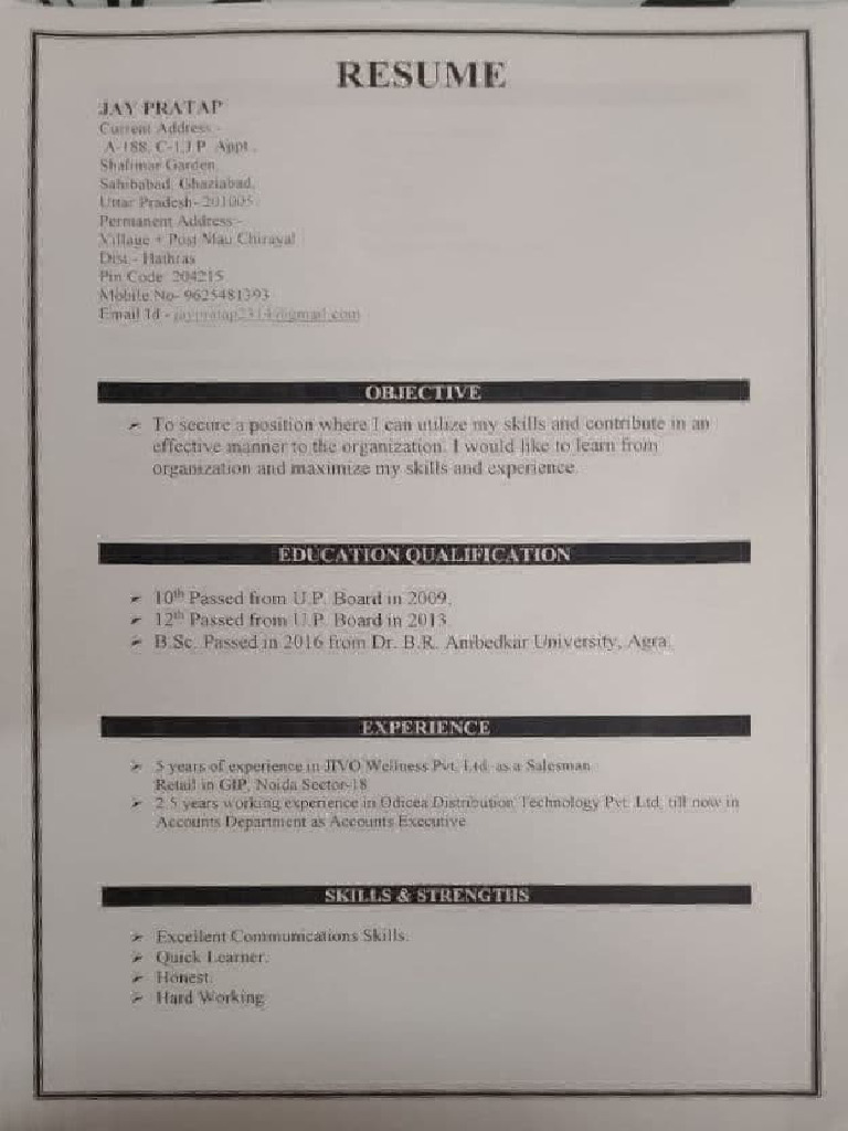 Resume by Jay Pratap | PDF