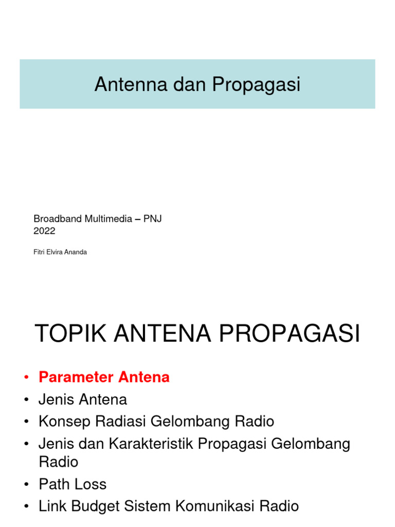 Parameter Antena | PDF