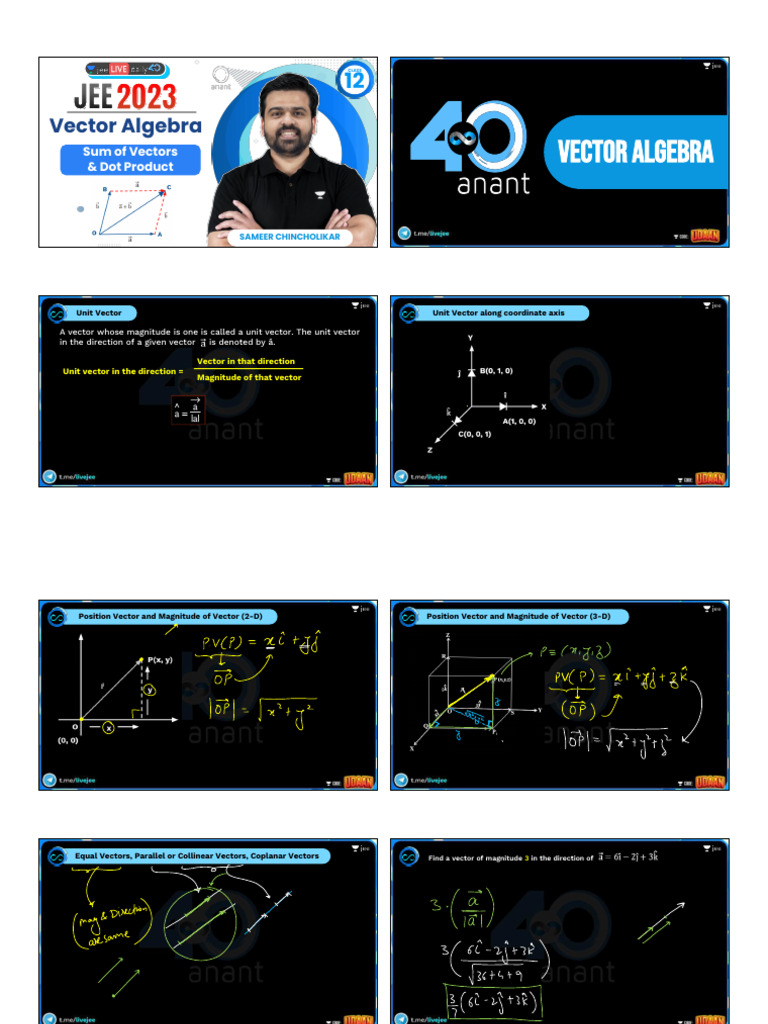 Pages From L-1 - Vector Algebra | Download Free PDF | Euclidean Vector | Geometry
