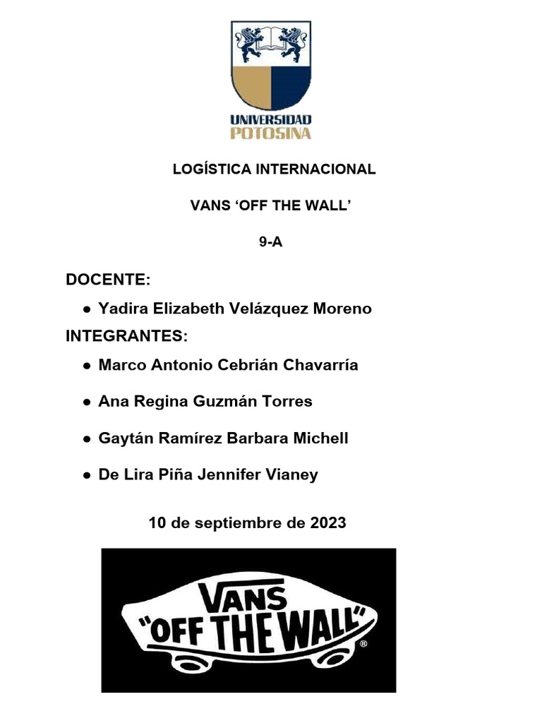 VANS | PDF | Calidad (comercial) | Marca