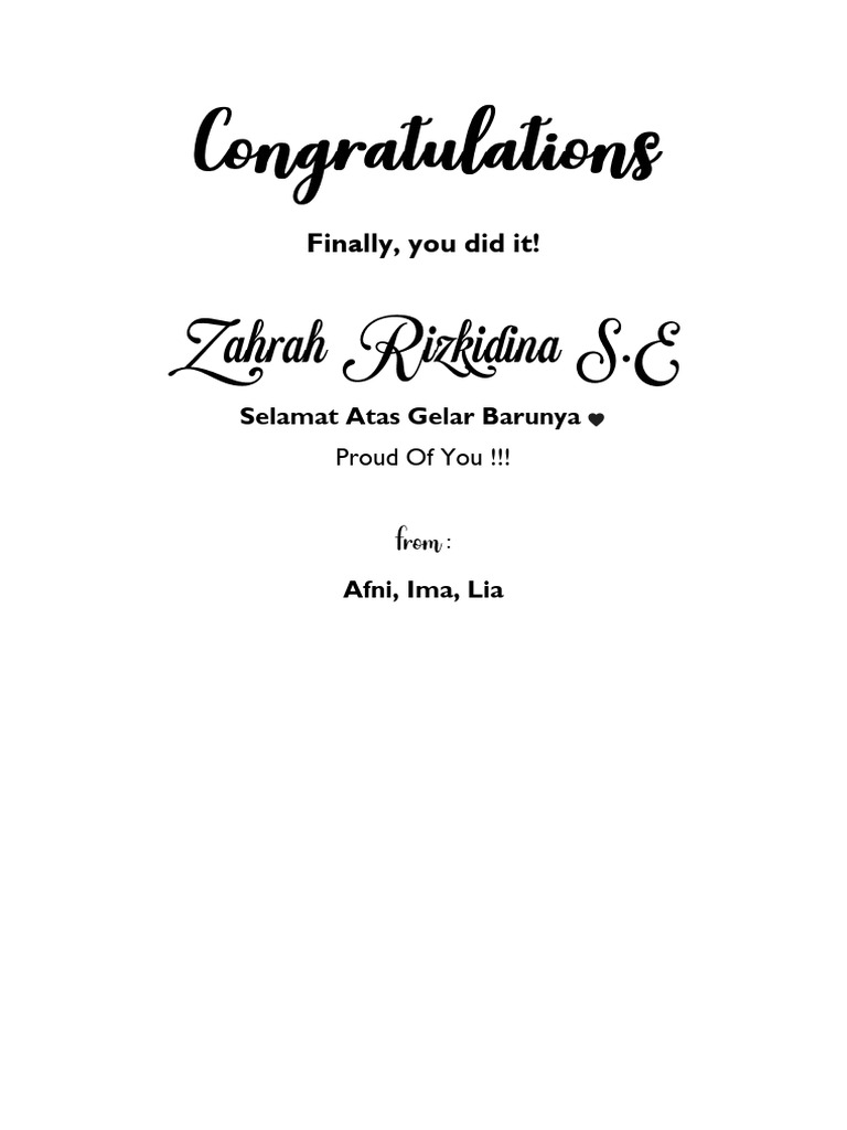 Congrats | PDF
