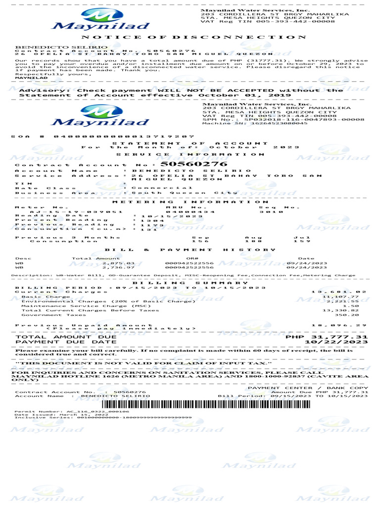 Bfwqequceizywfezfevzjevzdudwzfe K:Evzdubfp: Notice of Disconnection | PDF