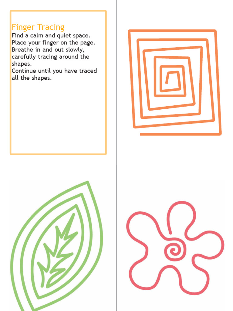 Finger Tracing Calm Corner Mindfulness | PDF