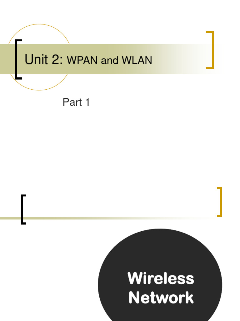 WPAN & WLAN Part 1 | PDF | Wireless Lan | Computer Network