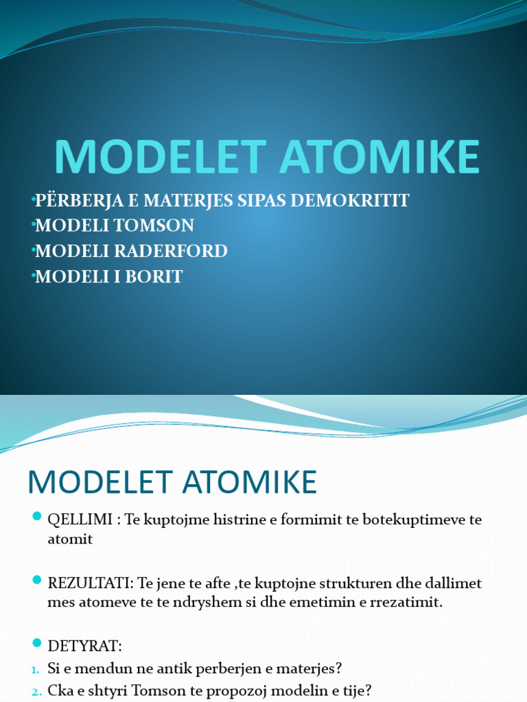 Modelet Atomike Viti I IV | PDF