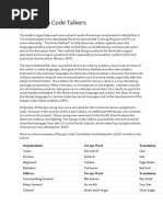 Code Talker Resources Pdf