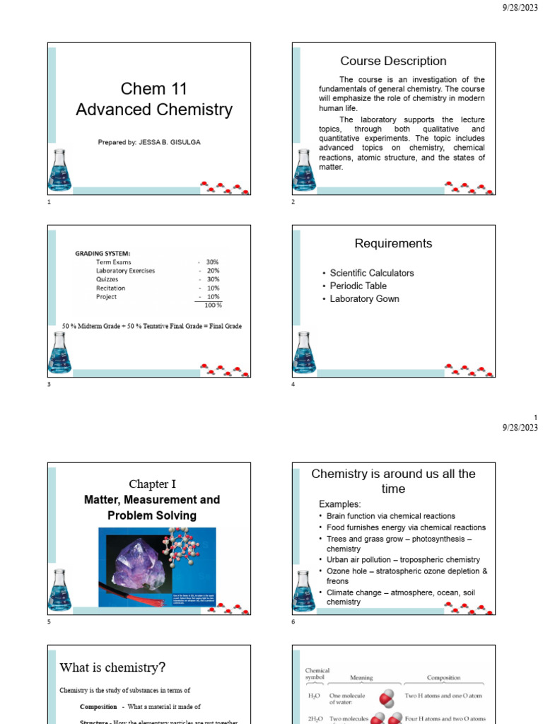 Chem 11 - Advanced Chemistry - Lec1 | PDF | Significant Figures ...