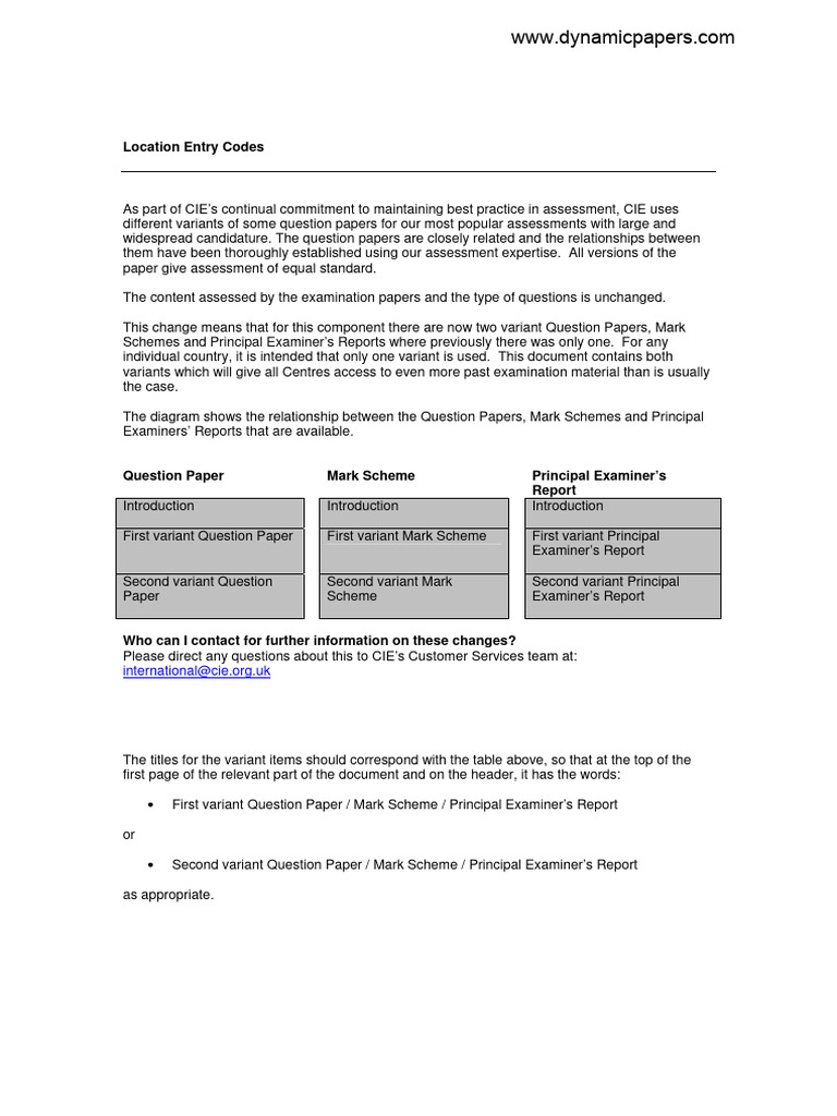 CIE Assessment Location Entry Codes | PDF | Significant Figures ...