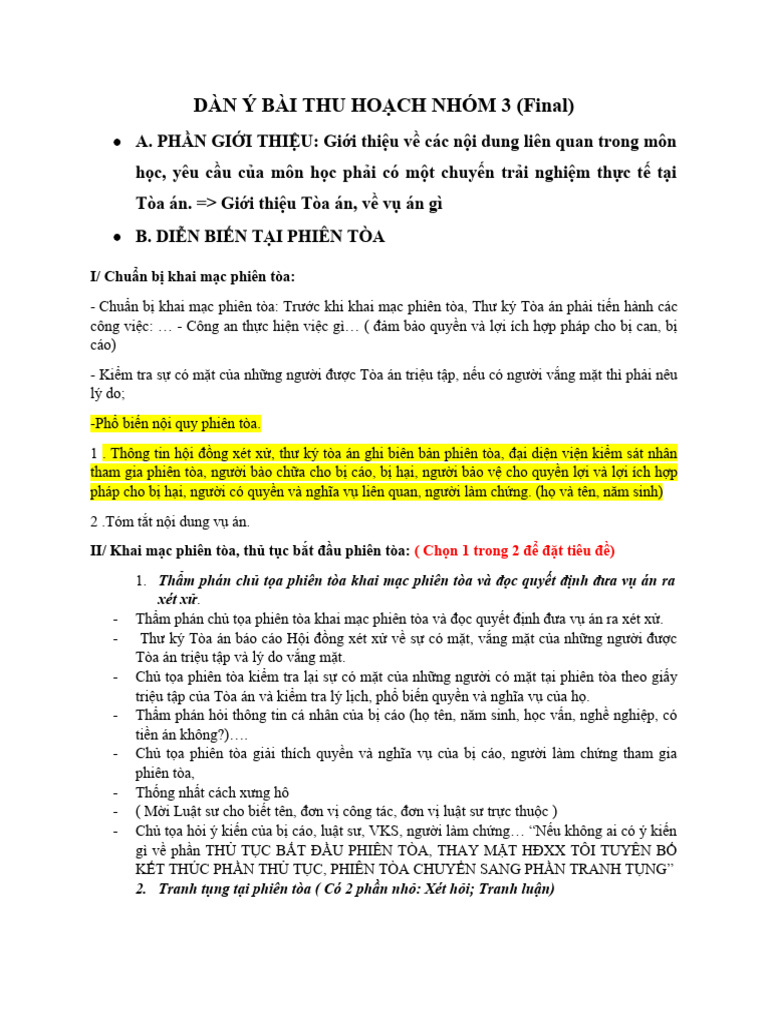 Dàn Ý Bài Thu Ho CH | PDF