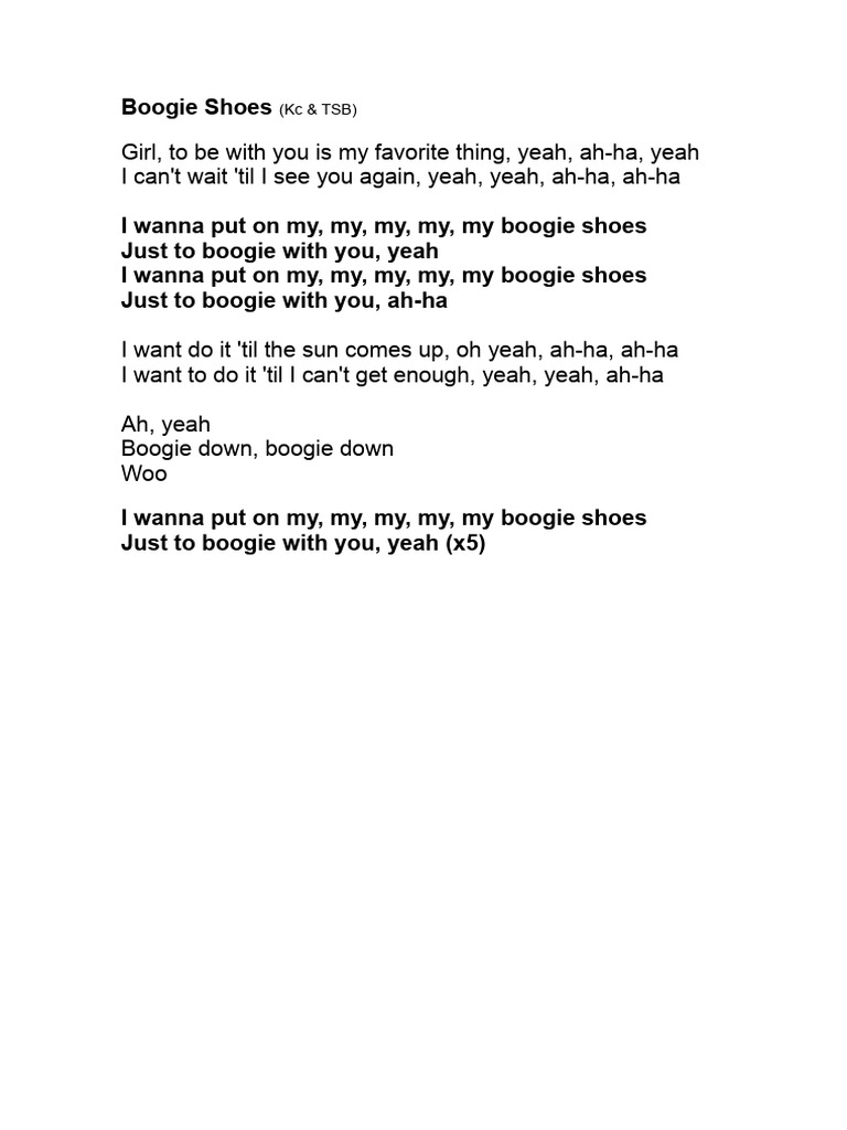 Boogie Shoes | PDF