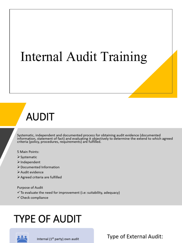 Internal Audit Training | PDF