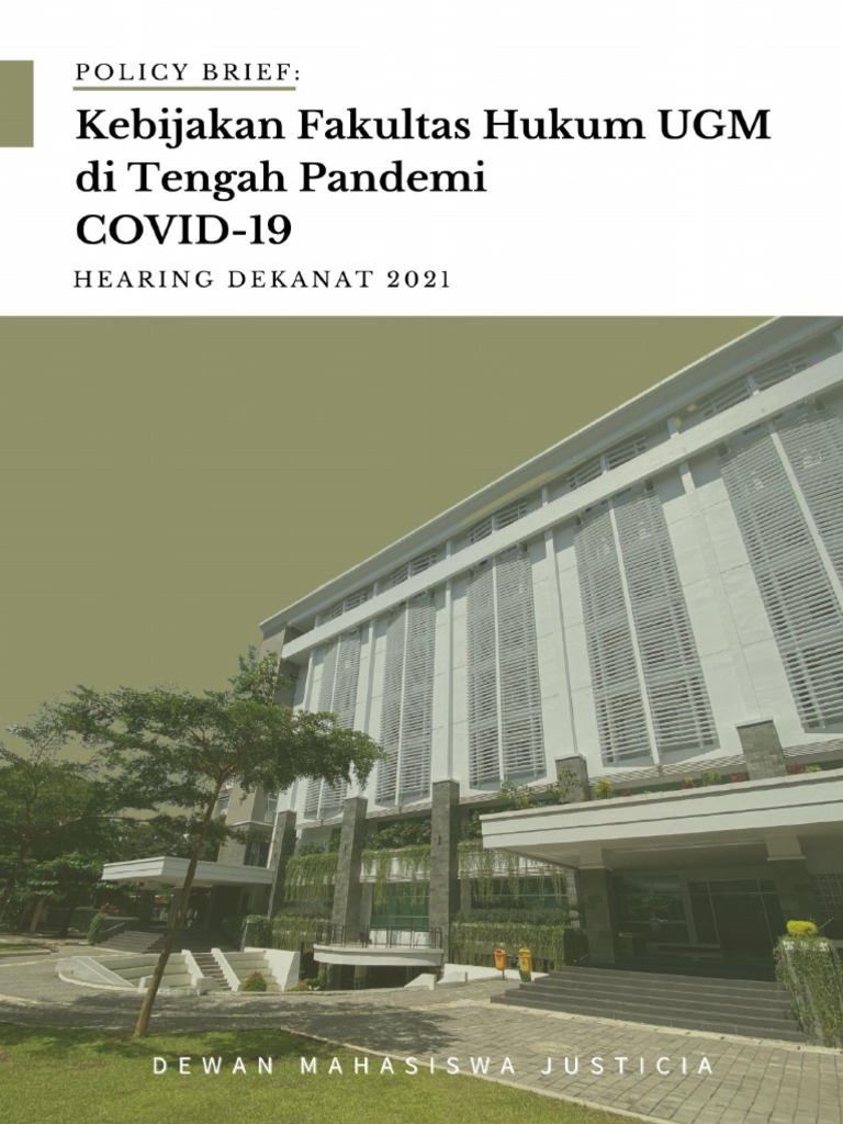Policy Brief - Kebijakan Fakultas Hukum UGM Di Tengah Pandemi Covid 19 ...