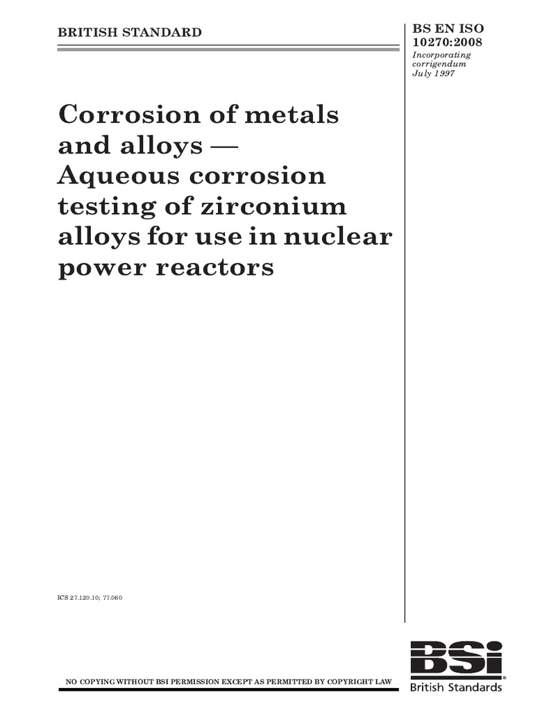 BS en Iso 10270-1997 | PDF | Nitric Acid | Water