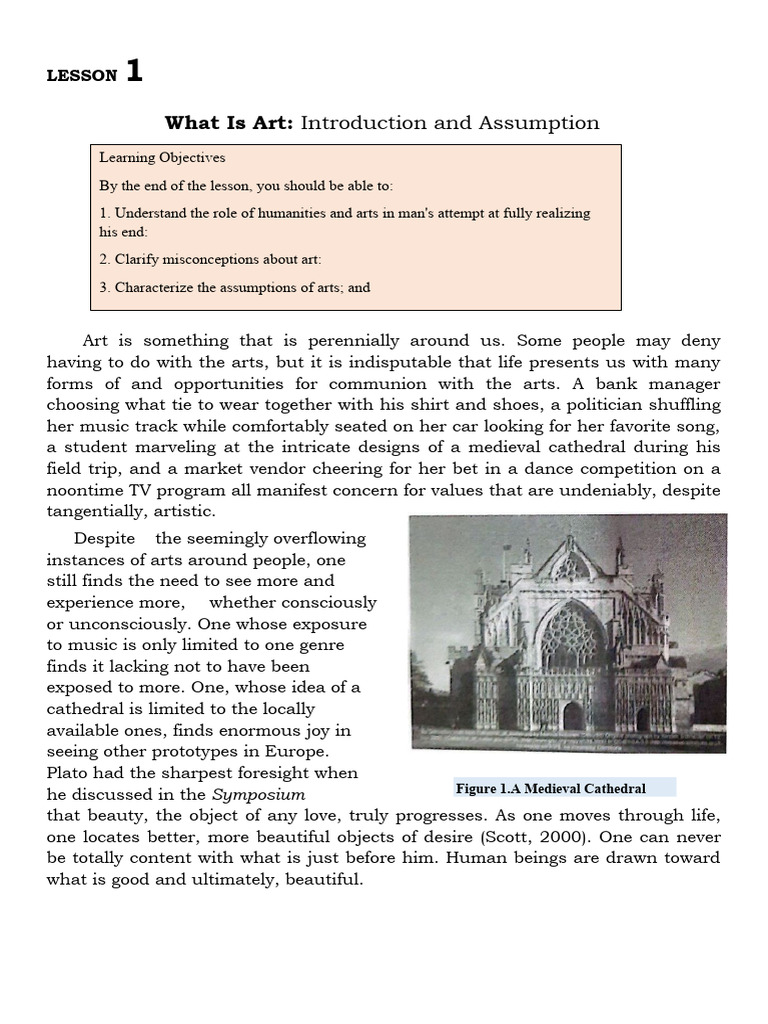 Lesson 1 - Art Appreciation | PDF | Experience | Feeling