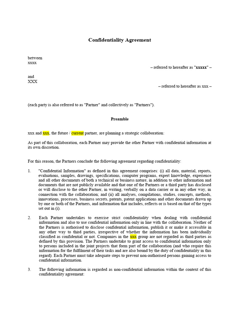 Exemple NDA | PDF
