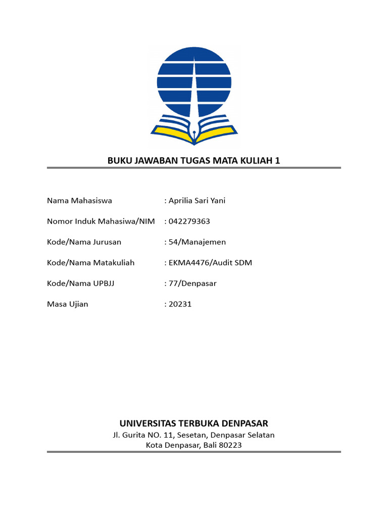 BJT - Tugas 1 EKMA4476 | PDF