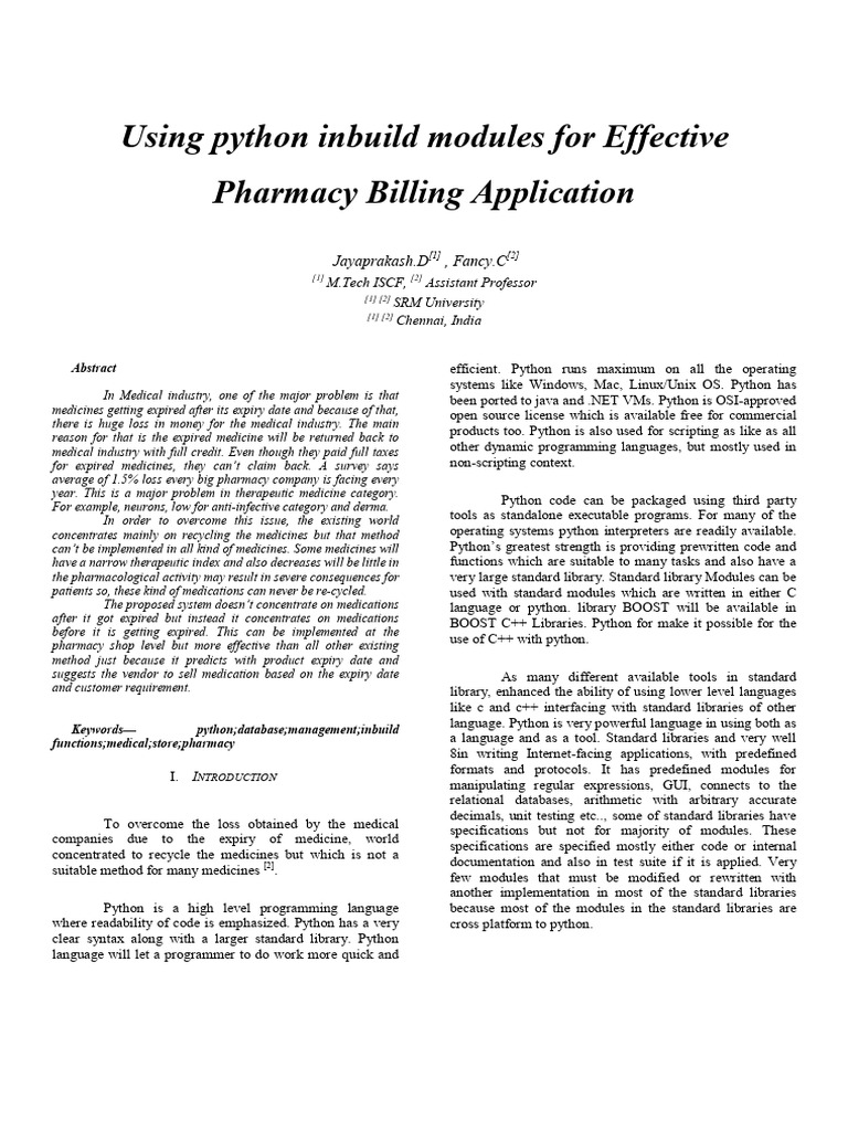 Pharmacy Database iEEE | PDF | Databases | My Sql