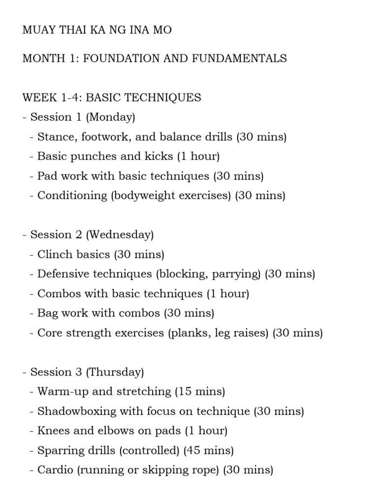 Muay Thai Ka NG Ina Mo | PDF | Muay Thai | Combat