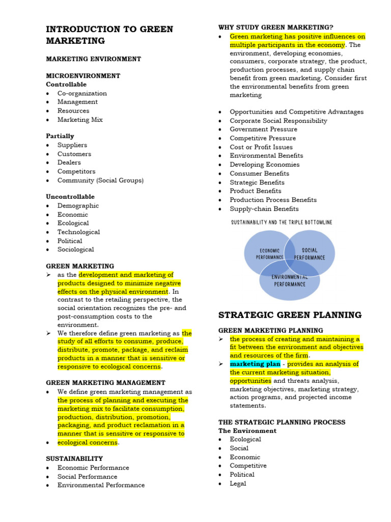 Green Marketing for Eco-Conscious Businesses | PDF