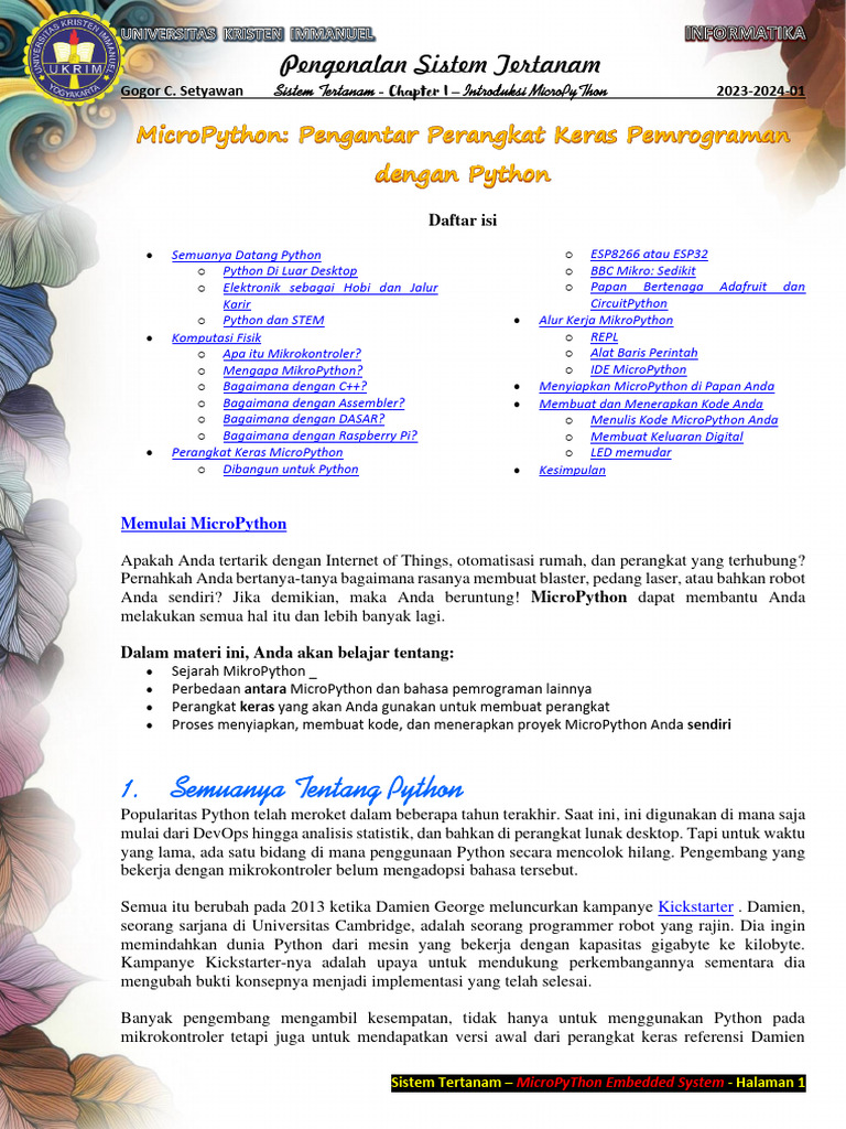 Pengenalan MicroPython | PDF