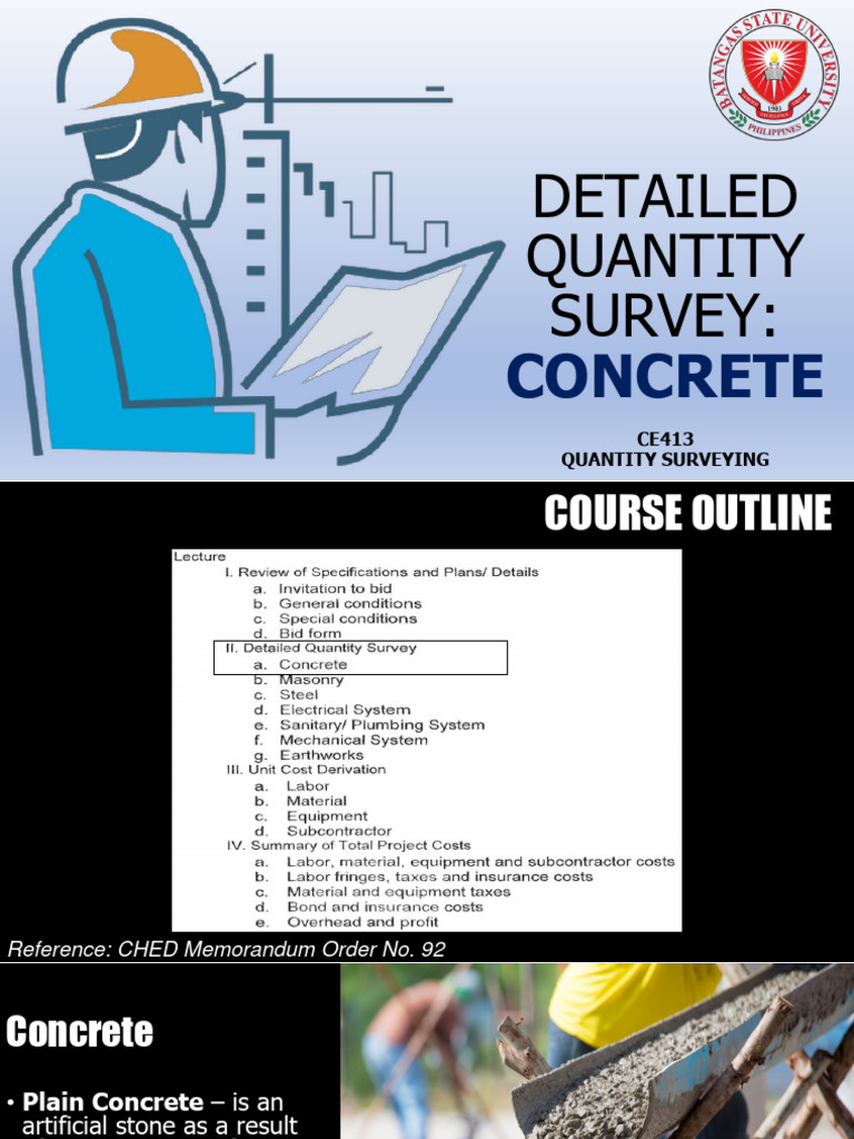 QS 3 - Lesson-IIa-DQS-Concrete | PDF