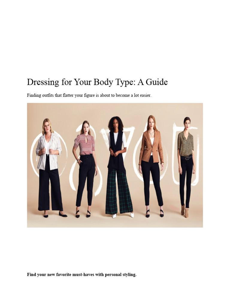 Dressing For Your Body Type | PDF | Waist | Clothing