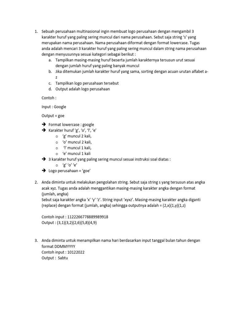 Soal Test Pemrograman | PDF