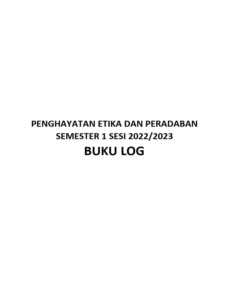 PEP Template Buku Log | PDF