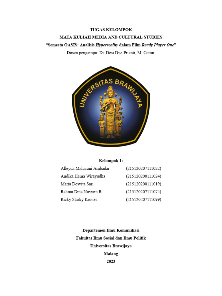 MCS - Hyperreality Dalam Film RPO | PDF | Filsafat