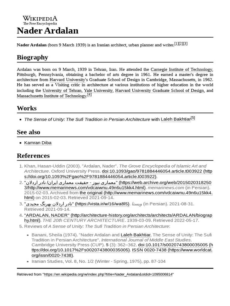 Nader Ardalan | PDF