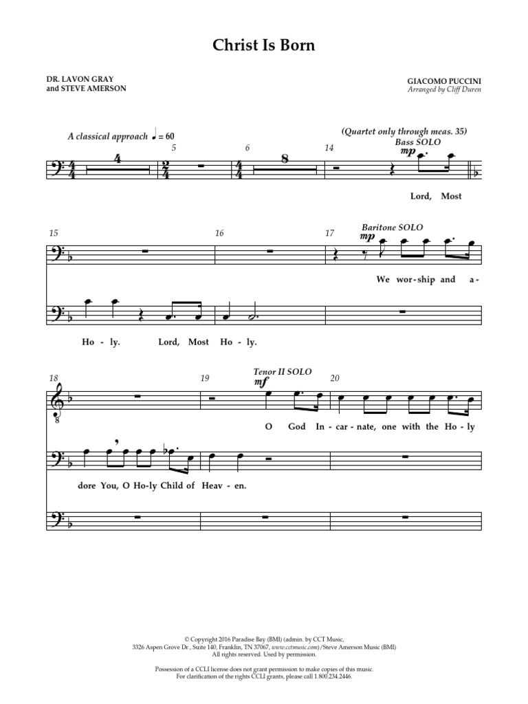 Christ Is Born SATB | PDF