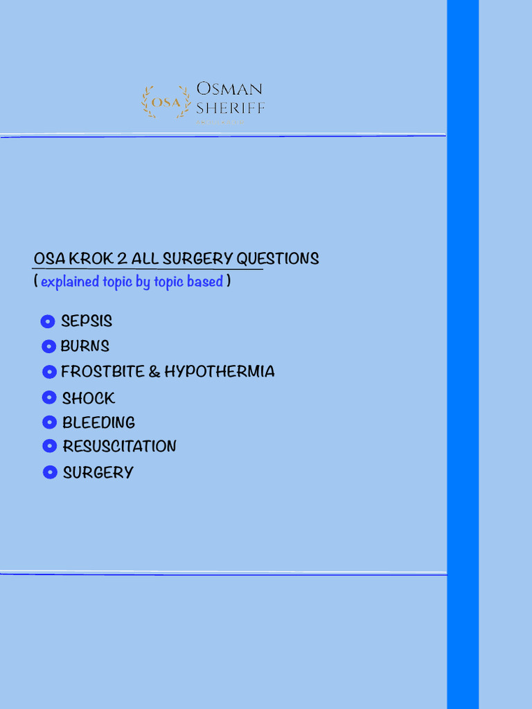 Osa Krok 2 All Surgery Questions | PDF