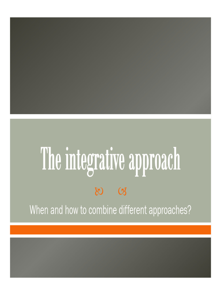 CCT - 15 - The Integrative Approach | Download Free PDF | Psychotherapy | Theory