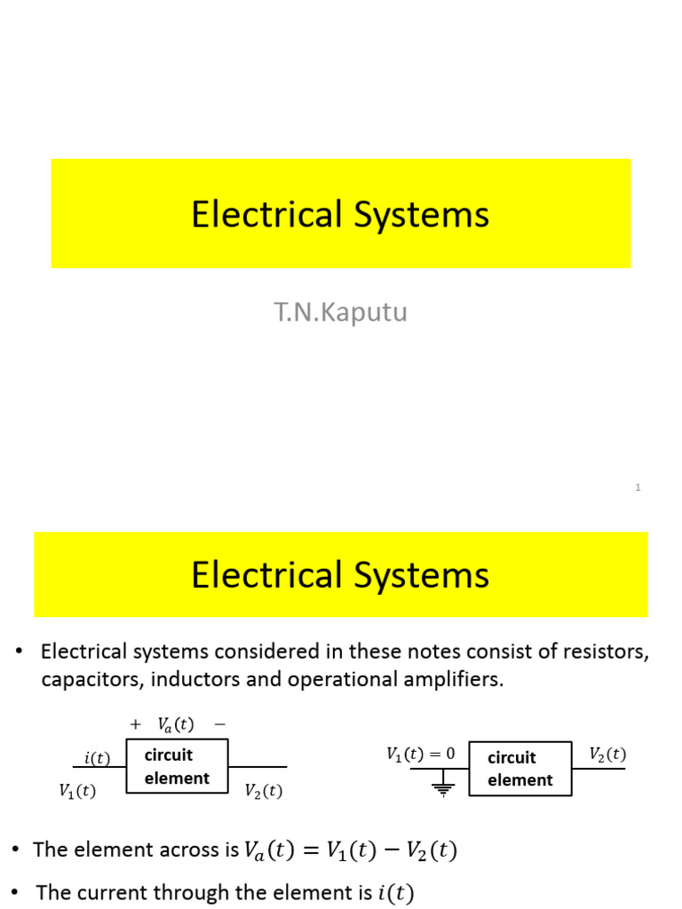 6 Electrical Systems | PDF | Inductor | Electrical Network