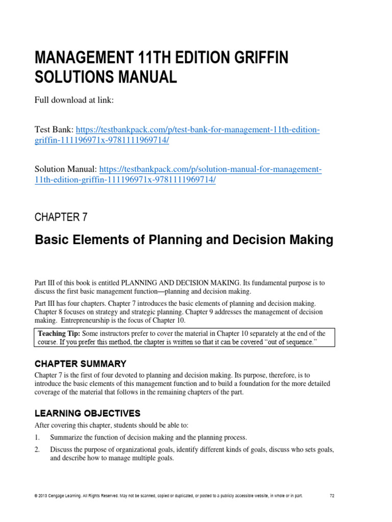 Planning and Decision Making Basics | PDF | Goal | Decision Making