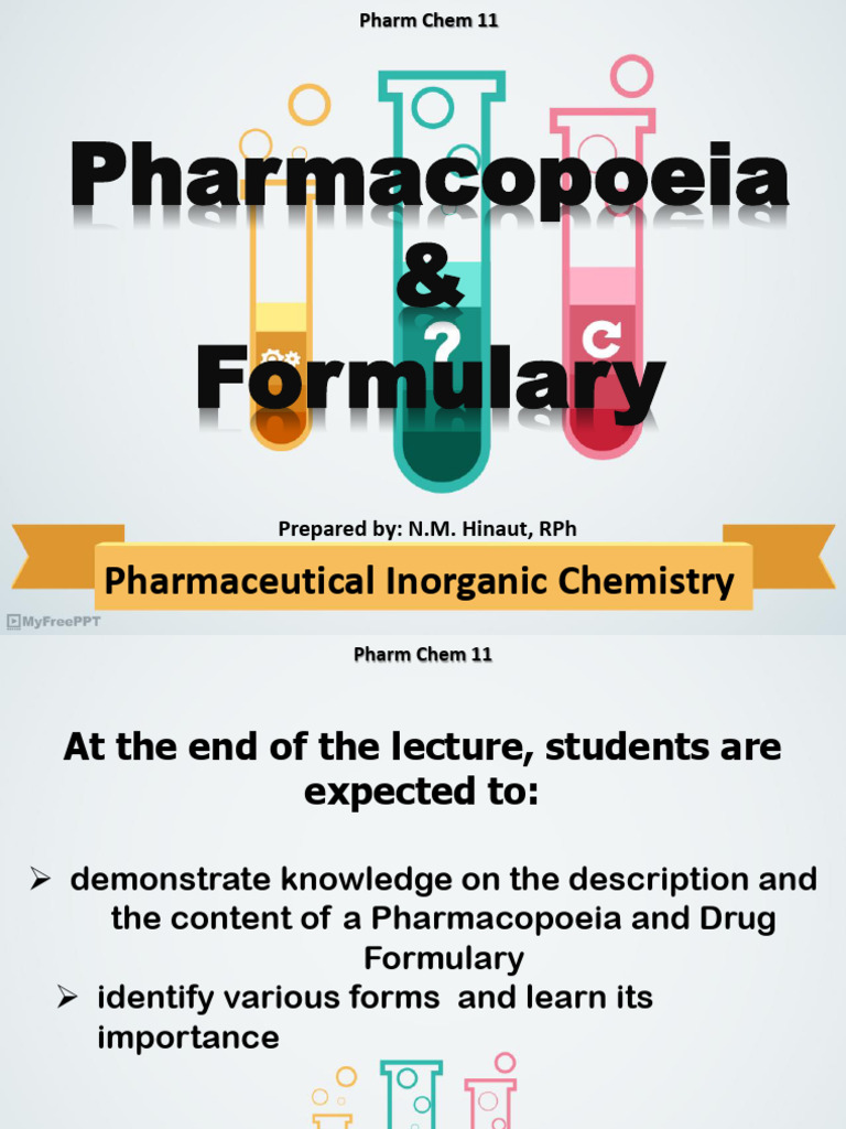 Pharmacopeia & Formulary | PDF