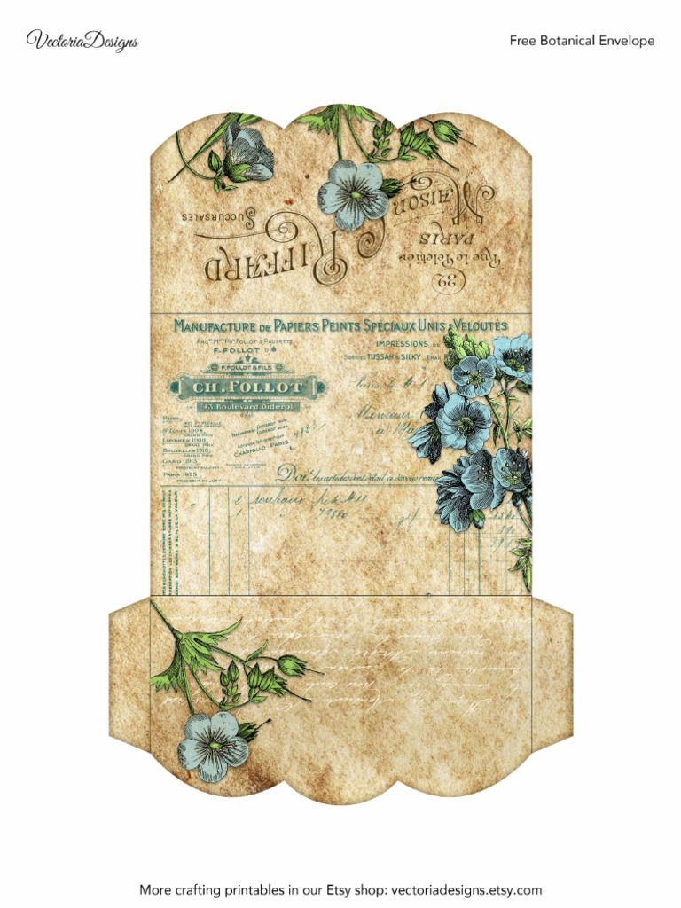 VectoriaDesigns Free Botanical Envelope | PDF
