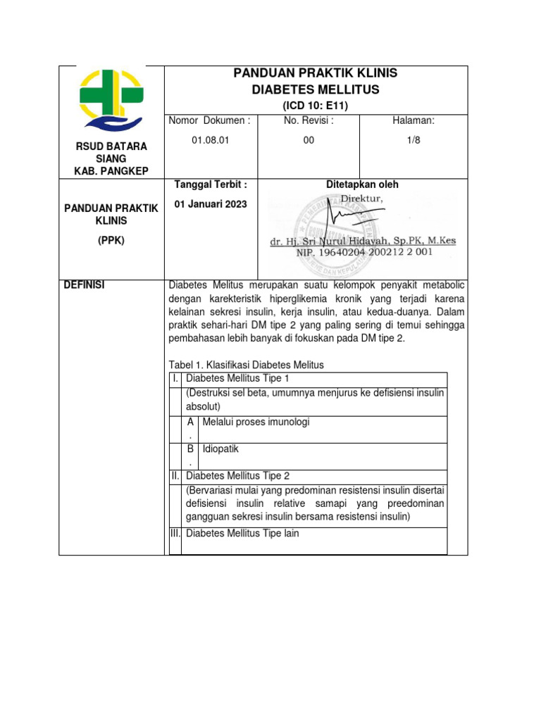 PPK DM Rsud Batara Siang | PDF