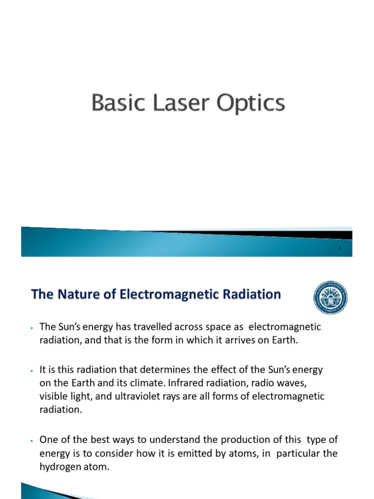 Lecture 3 Basic Laser Optics Chapter Updated | PDF
