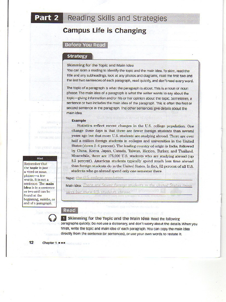 Reading Unit 1 Part 2 | PDF