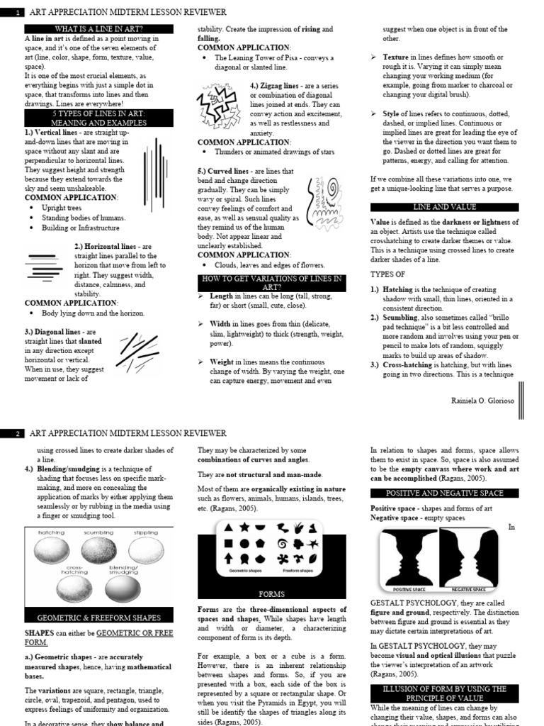 Art Appreciation Midterm Lesson Reviewer | PDF